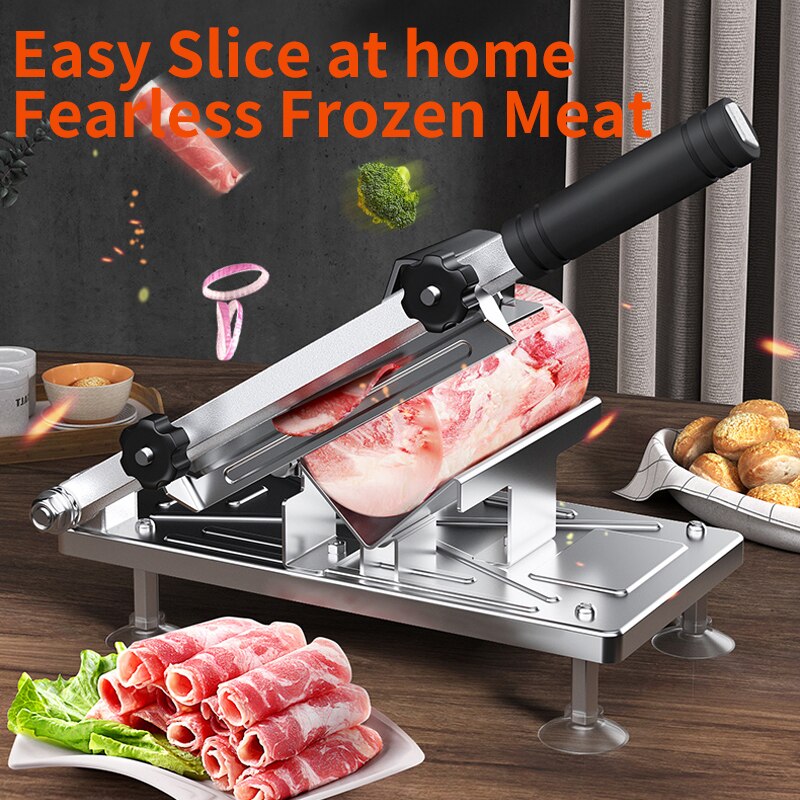 Home Kitchen Frozen Meat Slicer Manual Stainless S... – Grandado