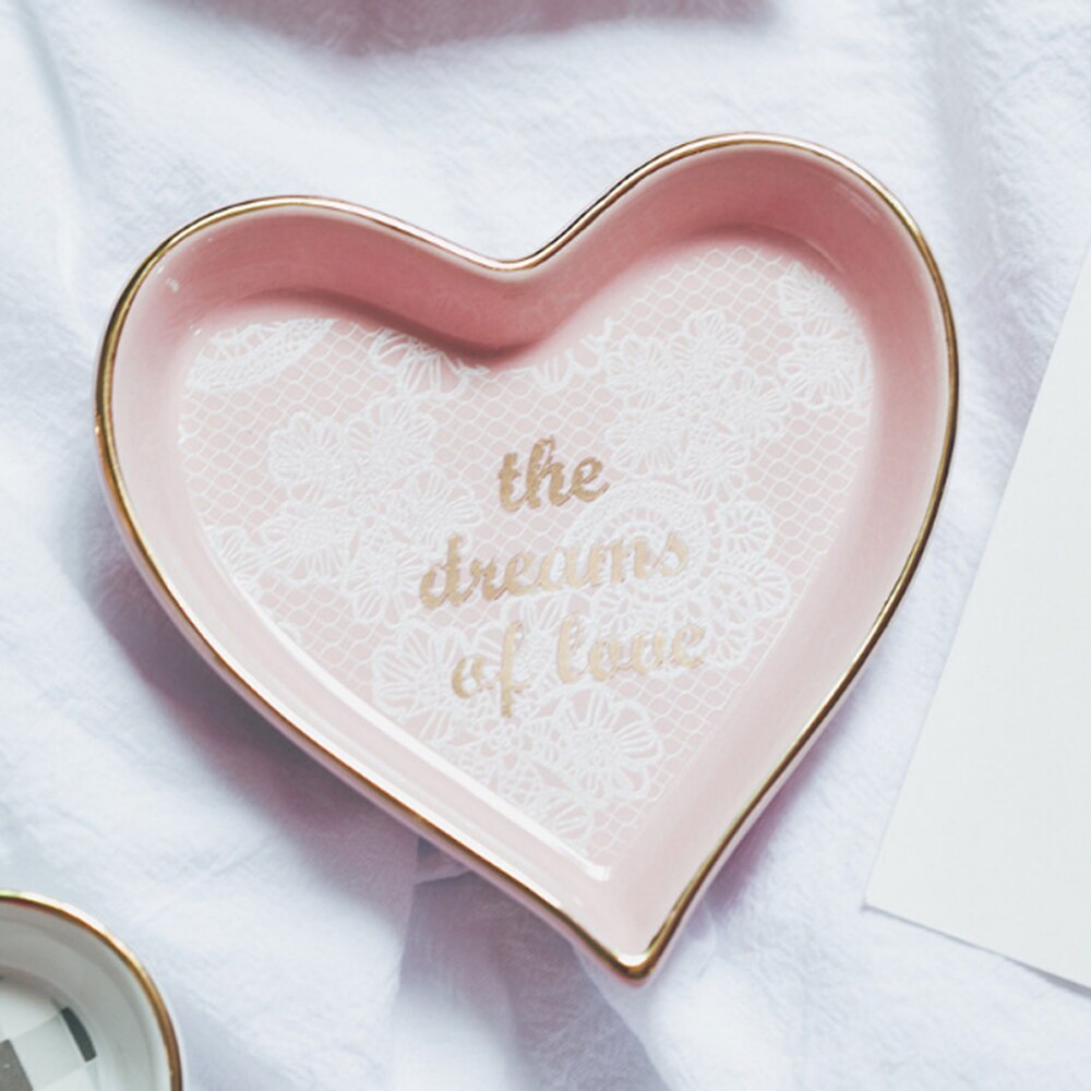 Super Cute Heart Shape Ceramic Dish,Jewelry Trays ... – Vicedeal