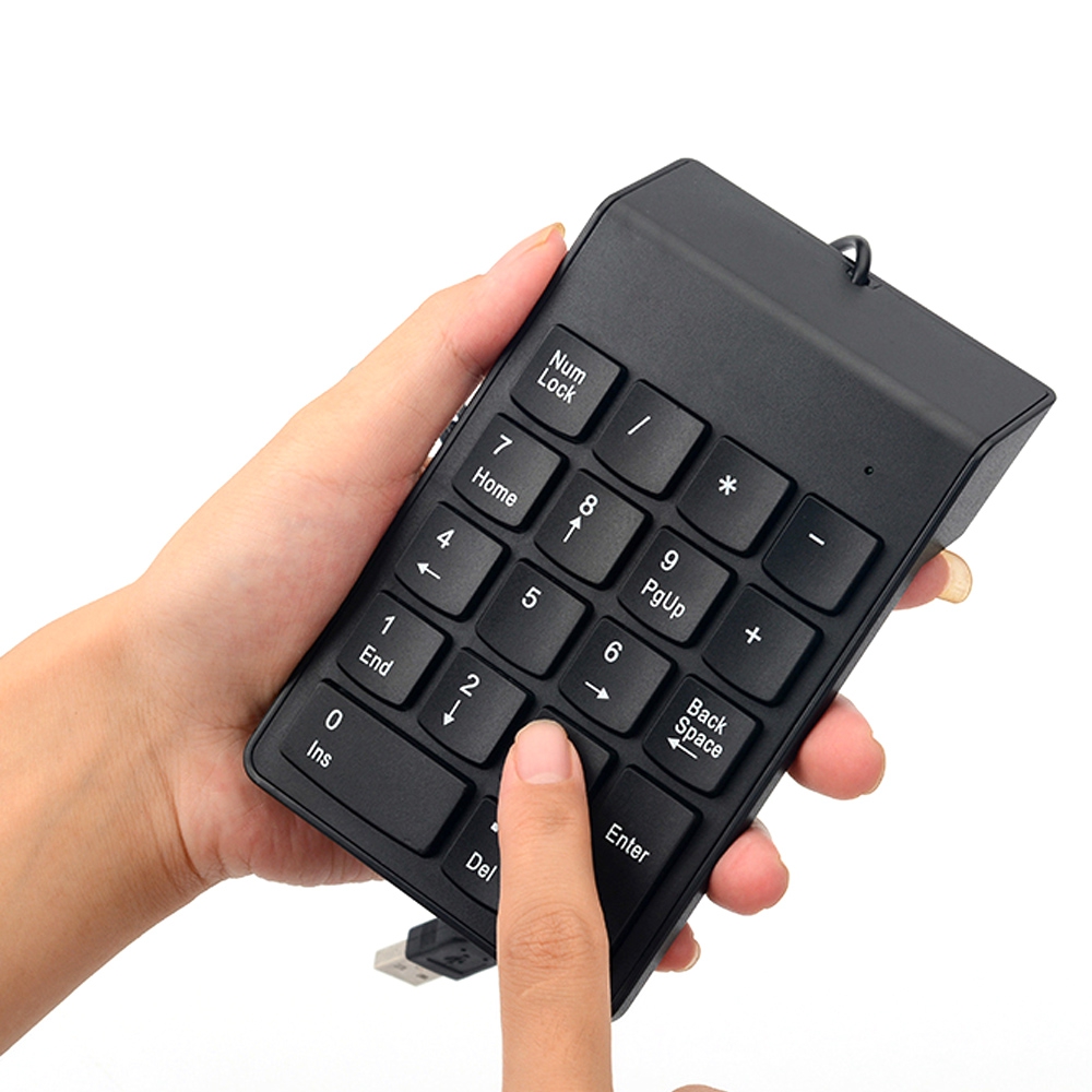 Mini Wired Numeric Keypad Usb Cable Keyboard 18key Grandado