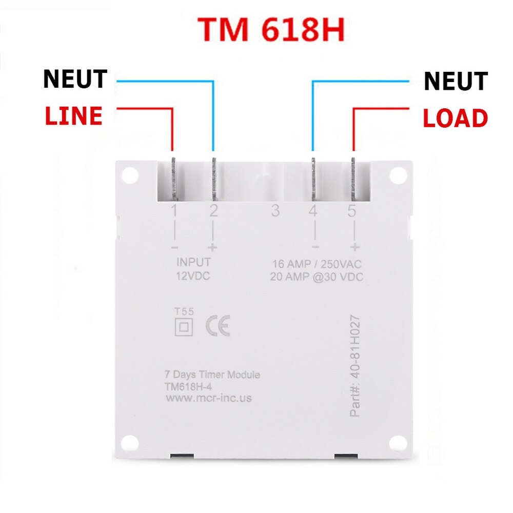 Tm618h 12v Dc Ac Digital Time Switch Output Volt V Vicedeal