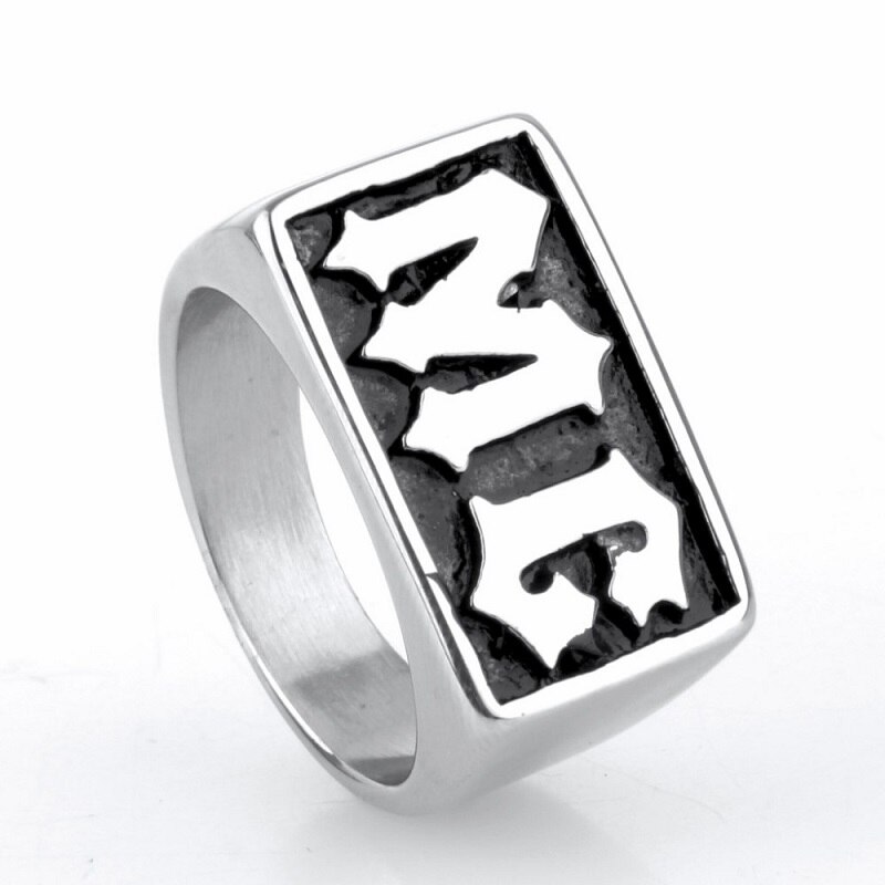 Stainless steel MC rock rings Men's gothic titaniu... – Grandado