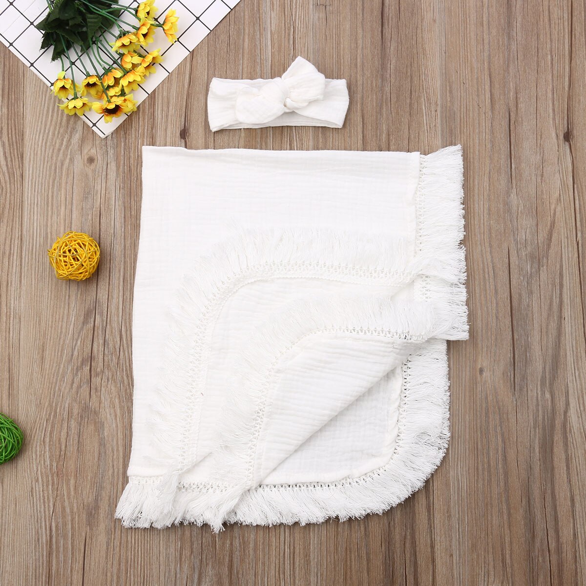 Pasgeboren Baby Inbakeren Mousseline Deken Baby Sl... – Vicedeal