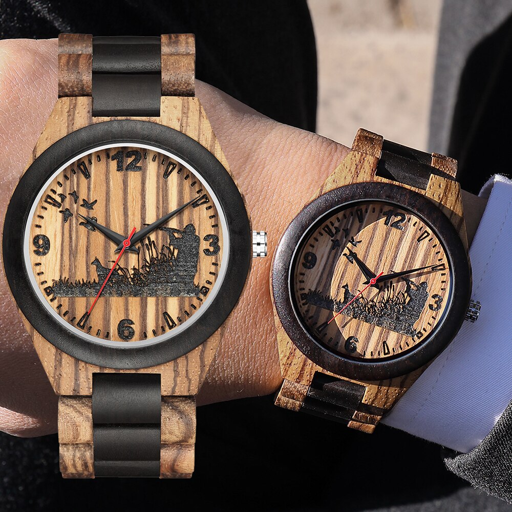 Vintage Sports Wooden Watch Men Luxury Top Brand Q... – Grandado