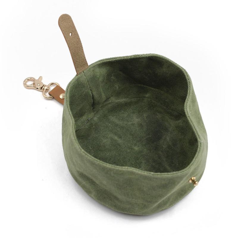 Canvas Pet Waterproof Bowl Water Pet Food Basin Ca... – Vicedeal