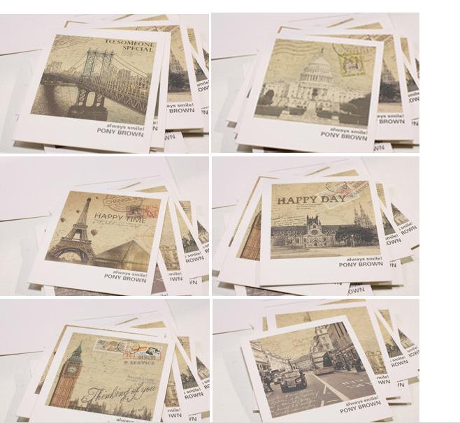 40pcs/lot Mini Vintage Retro Scenery PostCards Lom... – Grandado