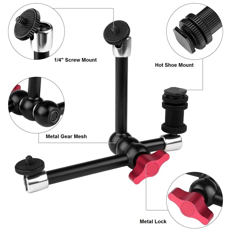 ic Arm,3 Arms Adjustable Articulating Friction Arm... – Grandado