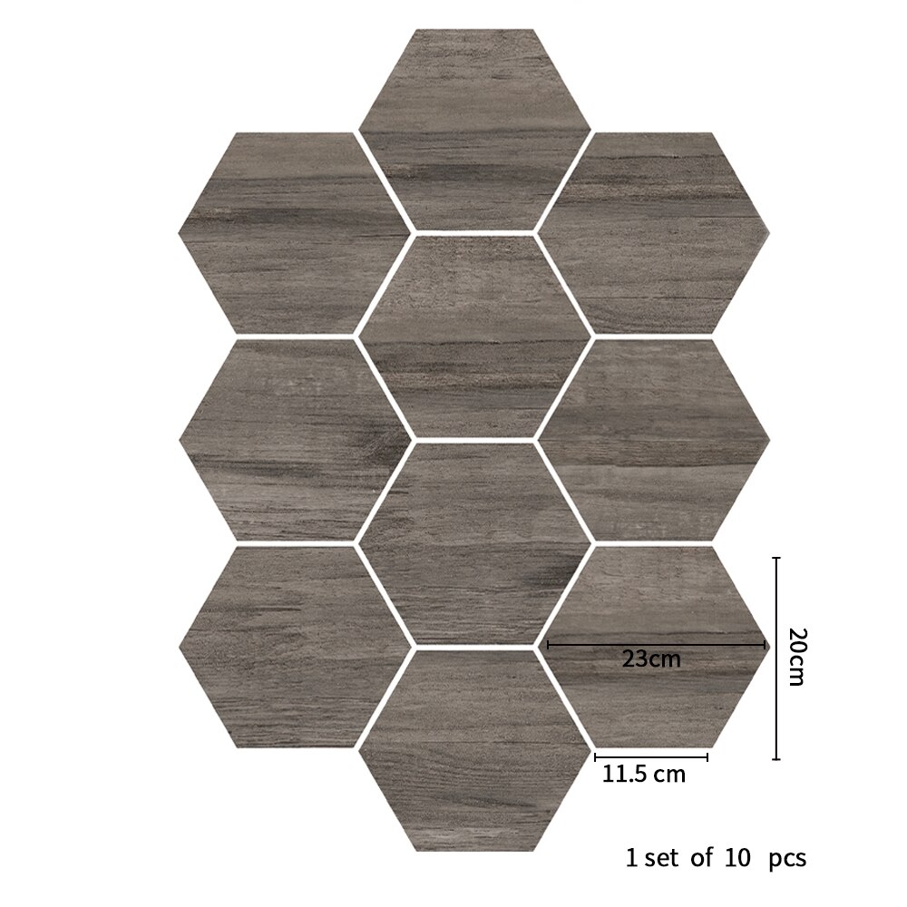 Funlife® Hexagon Exquisite Wood Self-Adhesive Kitc... – Grandado