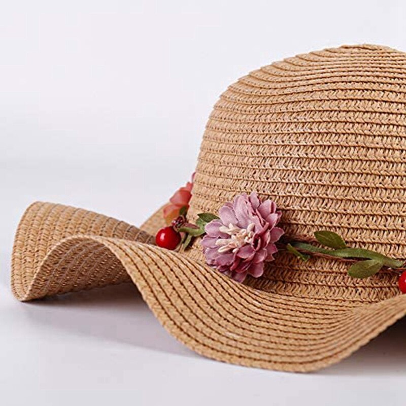 Children Girls Sun Hats Beach Cap Cap Garland Stra... – Grandado
