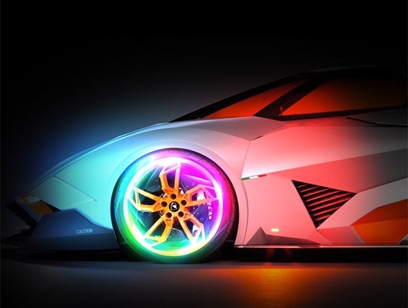 For Car LED solar wheel hub light dazzle color whe... – Vicedeal