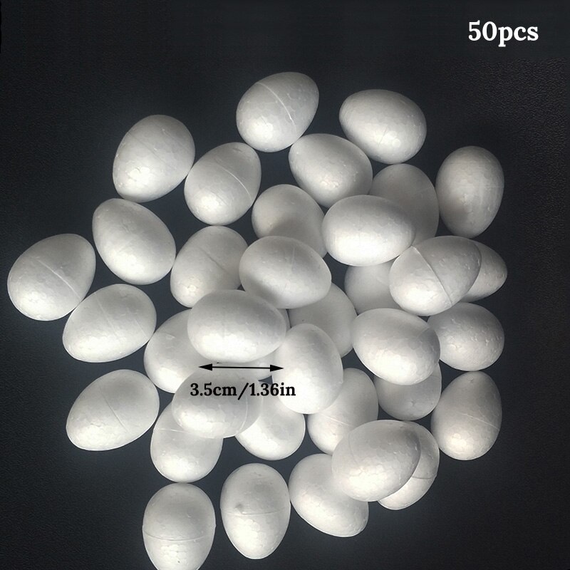 WEIGAO 50pcs Easter Decoration White Foam Easter E... – Grandado