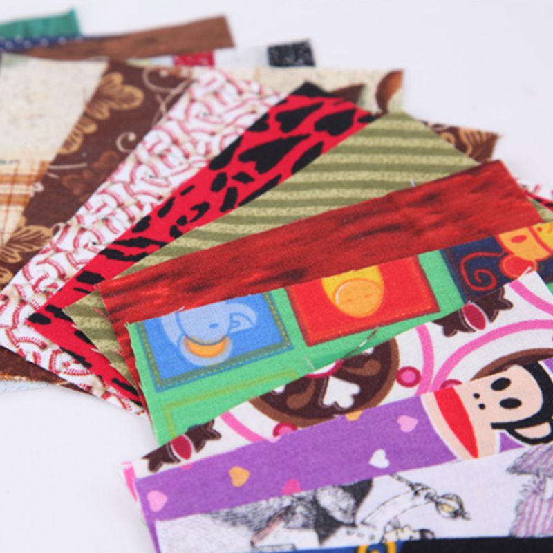 50 pieces random color cotton fabric print patchwo... – Grandado