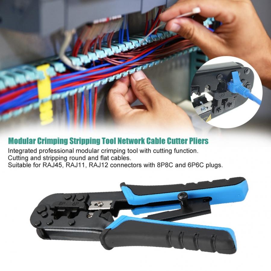 rj45 rj12 rj11 crimper Modular Crimping Stripping ... – Vicedeal