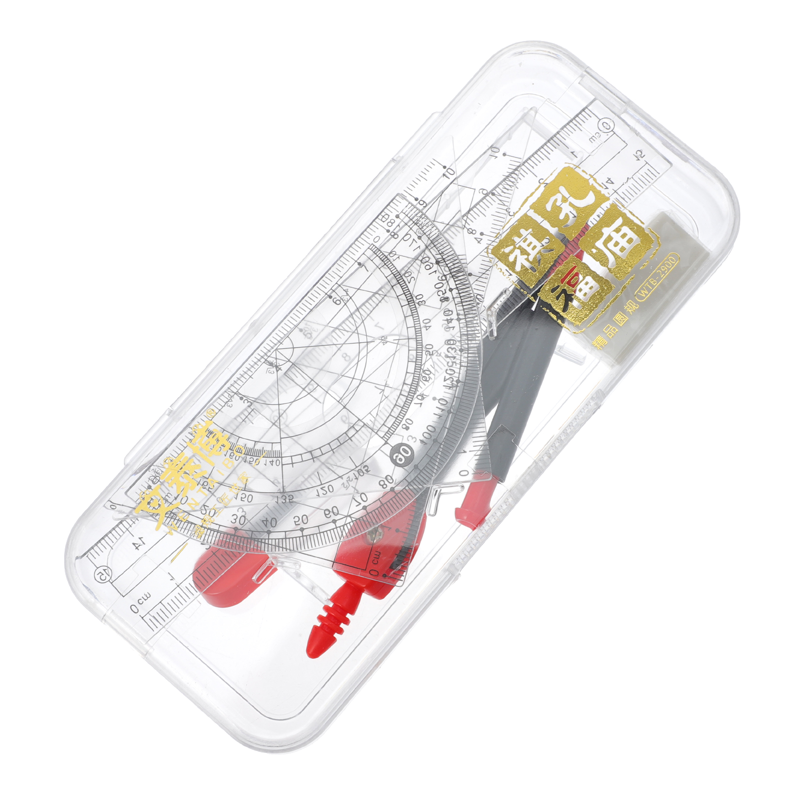 1 Set Carton Compass Ruler Tool Geometry Drawing T... – Grandado