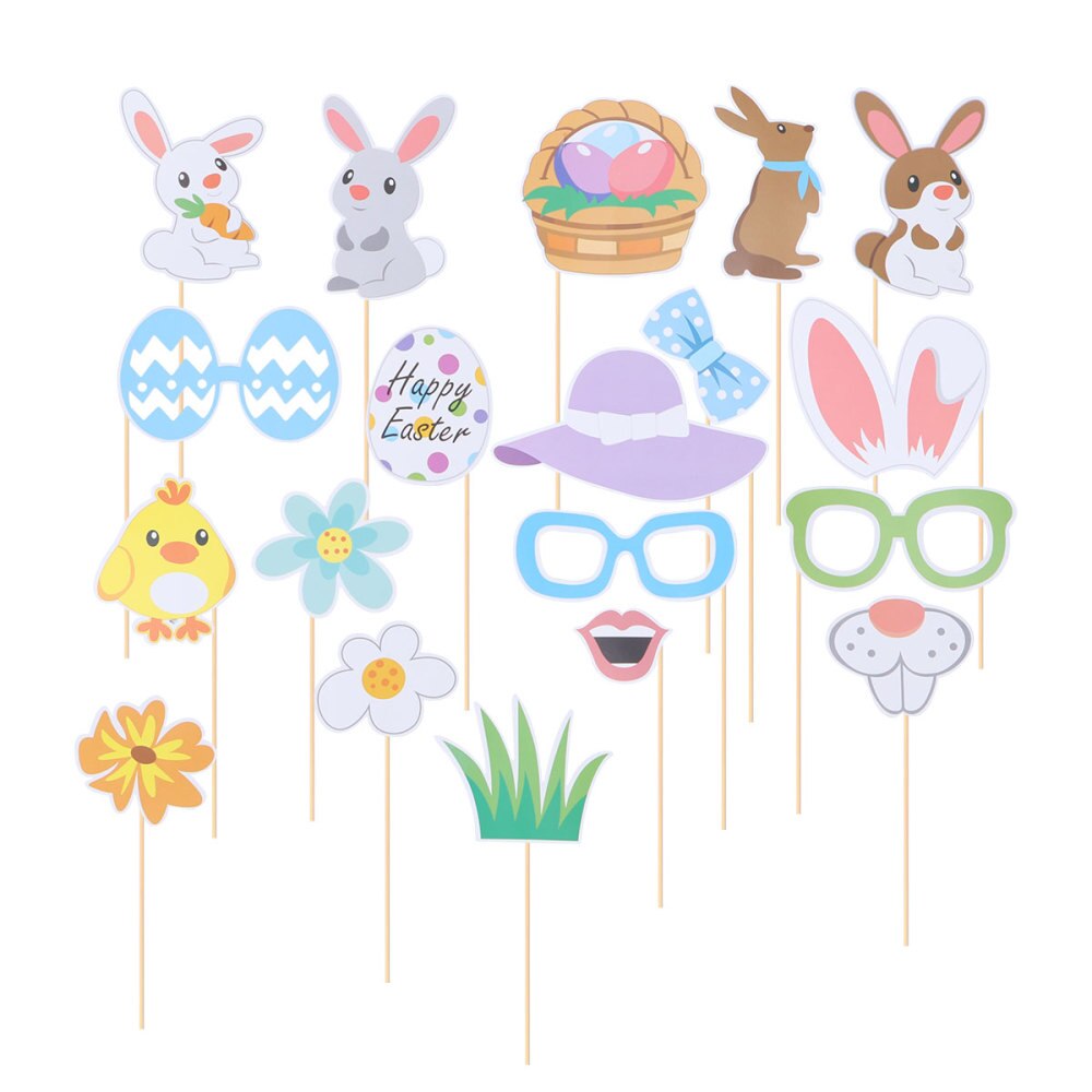 Lovely Easter Photo Props Kit DIY Selfie Egg Bunny... – Grandado