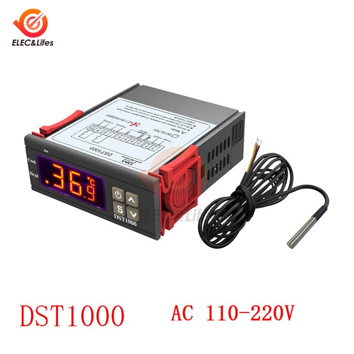 DC 12-72V AC 110-230V DST1000 Digital Thermostat T... – Grandado