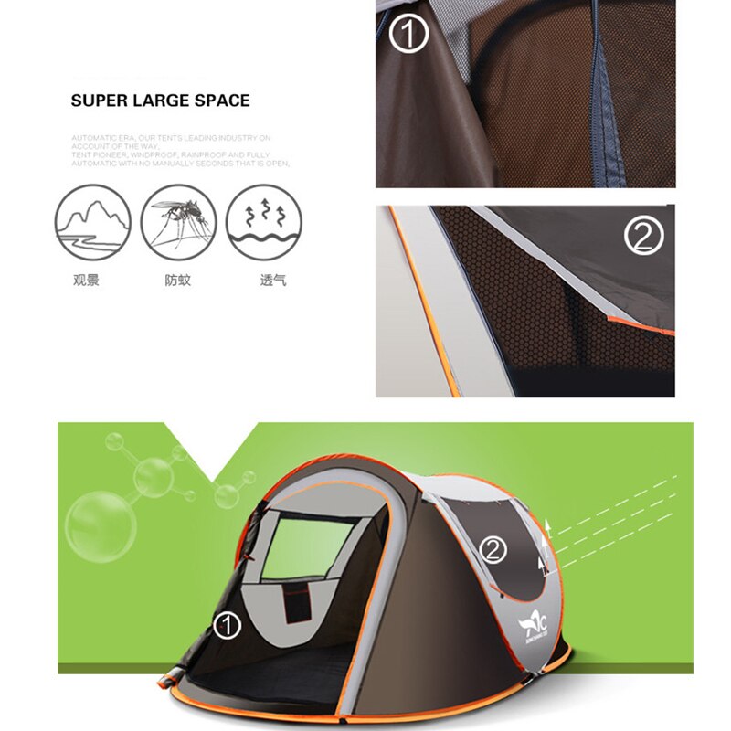 2-3 People Throw Tent Outdoor Automatic Tents Doub... – Grandado