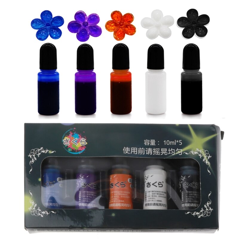 5 Colors Resin Epoxy Pigmnet Kit Transparent Epoxy... – Grandado