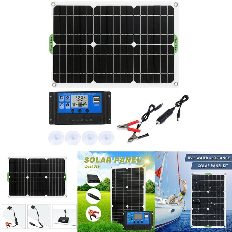 180W Solar Panel Kit 12V Charger with Controller f... – Vicedeal