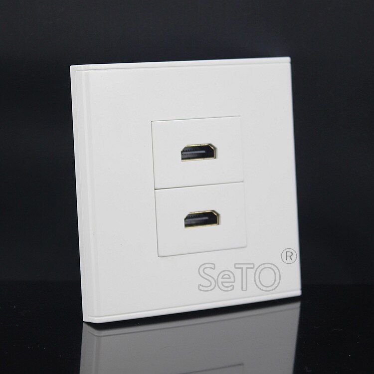 SeTo 86 Type Double Ports HDMI Connector Panel Wal... – Grandado