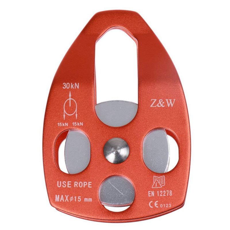 30kn Rope pulley great rea Simple / Double For Tre... – Vicedeal