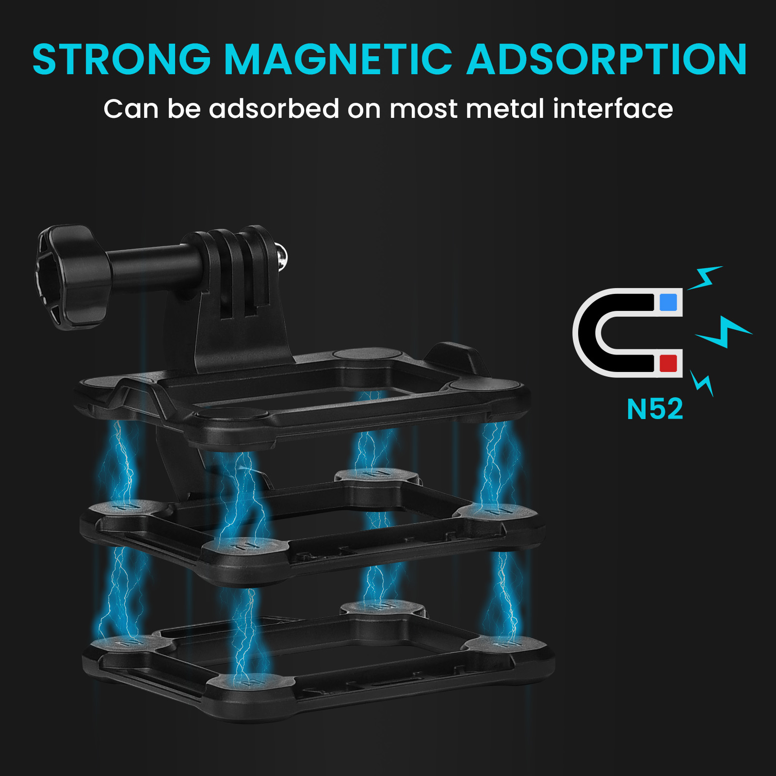 3 in 1 Action Camera Mount Strong Magnetic Quick I... – Vicedeal