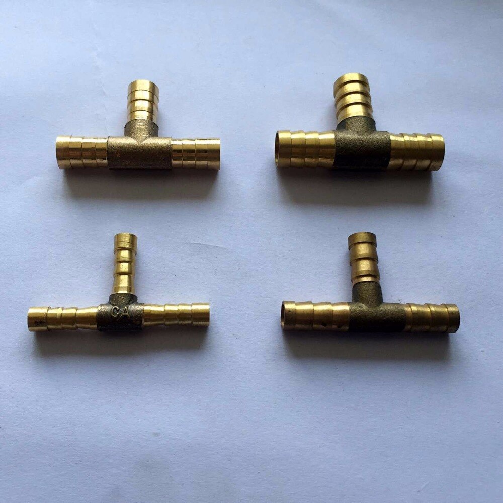 10Pcs Tee 3 Ways Hose Barbed Connector Air Fuel Wa... – Grandado