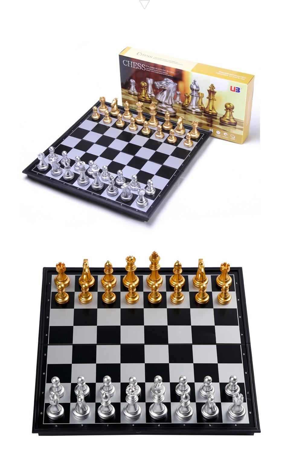 Medieval Chess Set With Chessboard 32 Gold Silver ... – Vicedeal