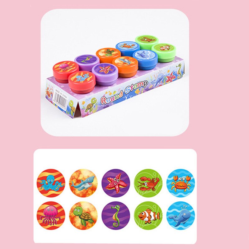 10Pcs/Set Children Toy Stamps Cartoon Animals Frui... – Vicedeal