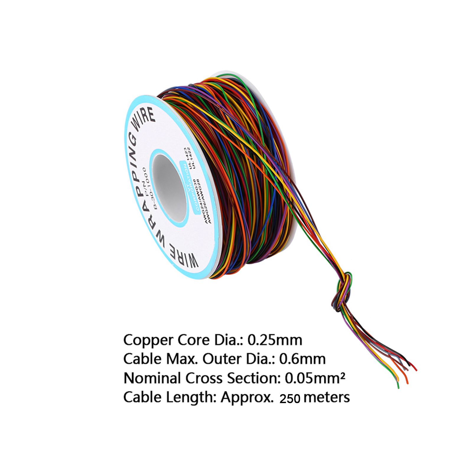 Colorful P/N B‑30‑1000 250M 8‑Wire Colored Insulat... – Vicedeal