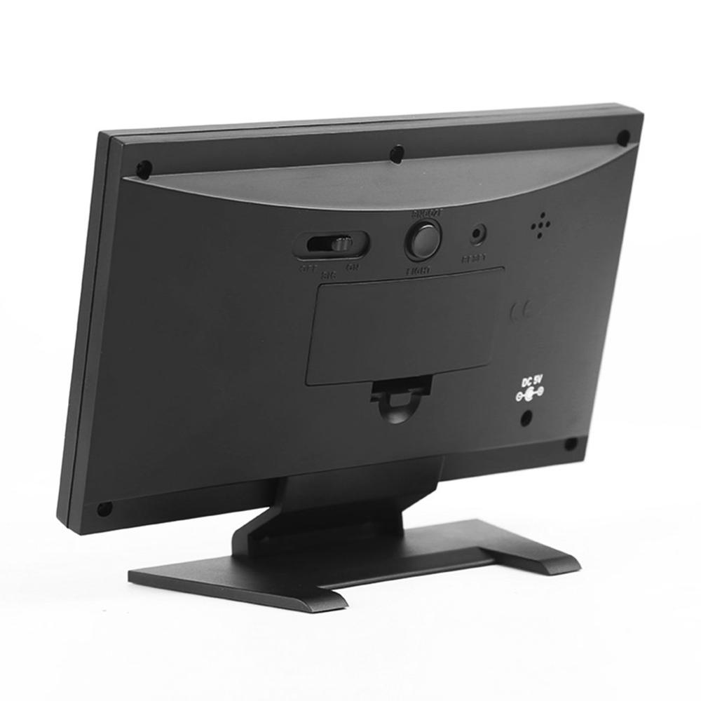 Electronic Digital Lcd Desk Clock Temperature Humi Grandado