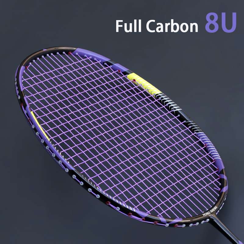 Utralight 8U Carbon Fiber Badminton Rackets Strung... – Grandado