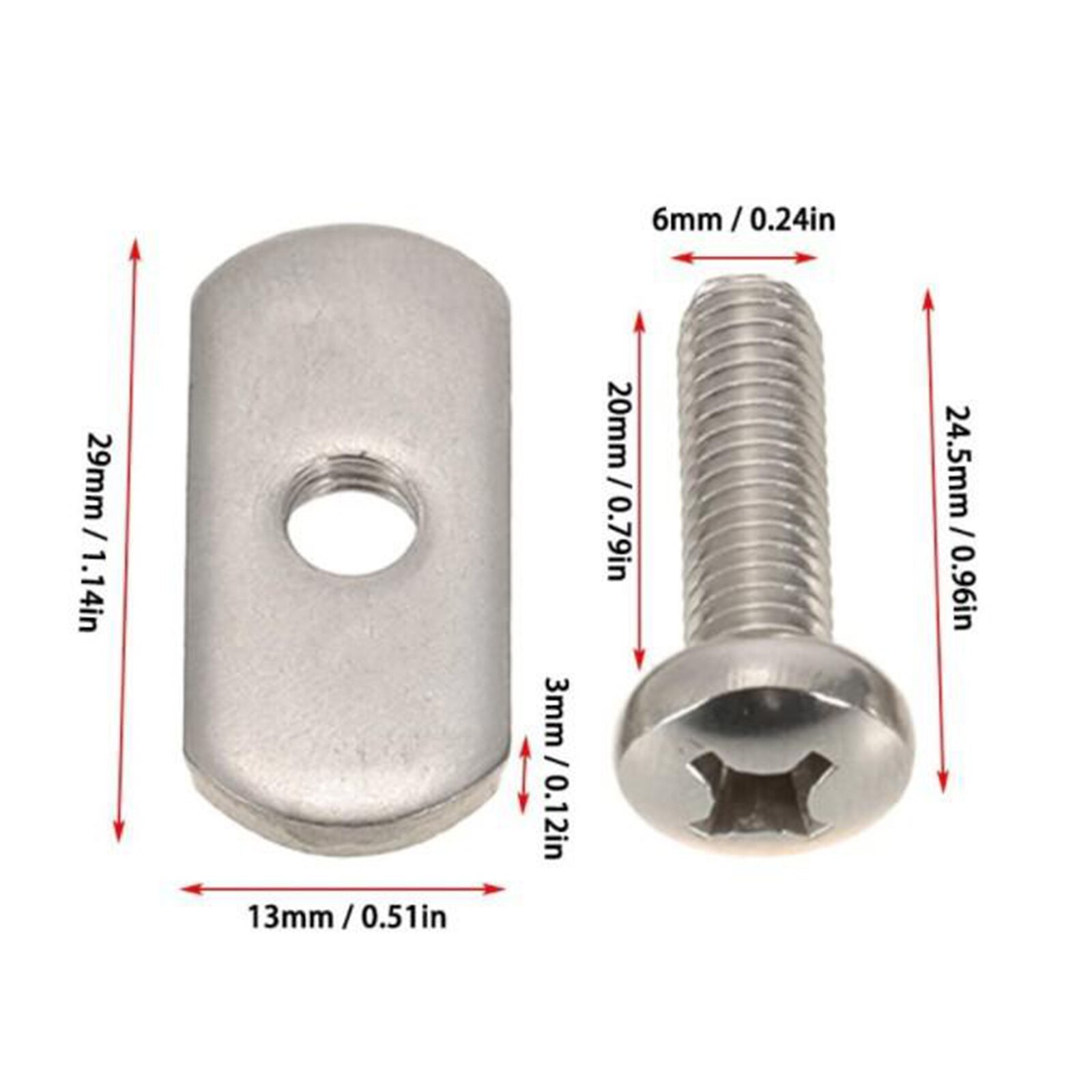 4Set Kayak Marine Boat Screws Track Nuts Stainless... – Grandado