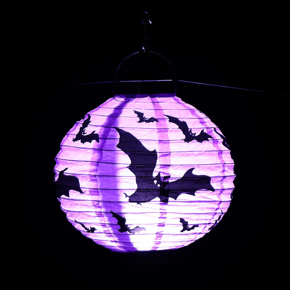 LED Halloween Paper Pumpkin Hanging Lantern DIY Pa... – Grandado