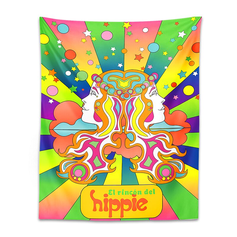 Retro Hippie Tapestry 70s 60s Decor Vintage Trippy... – Grandado