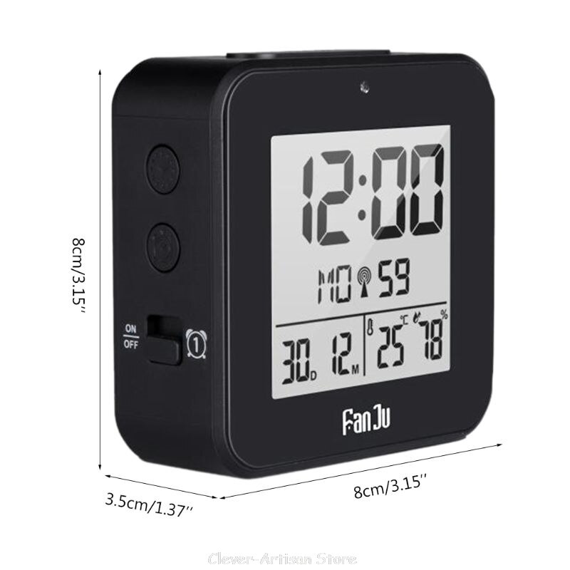 Dcf Radio Controlled Digital Dual Alarm Clock Ther Grandado