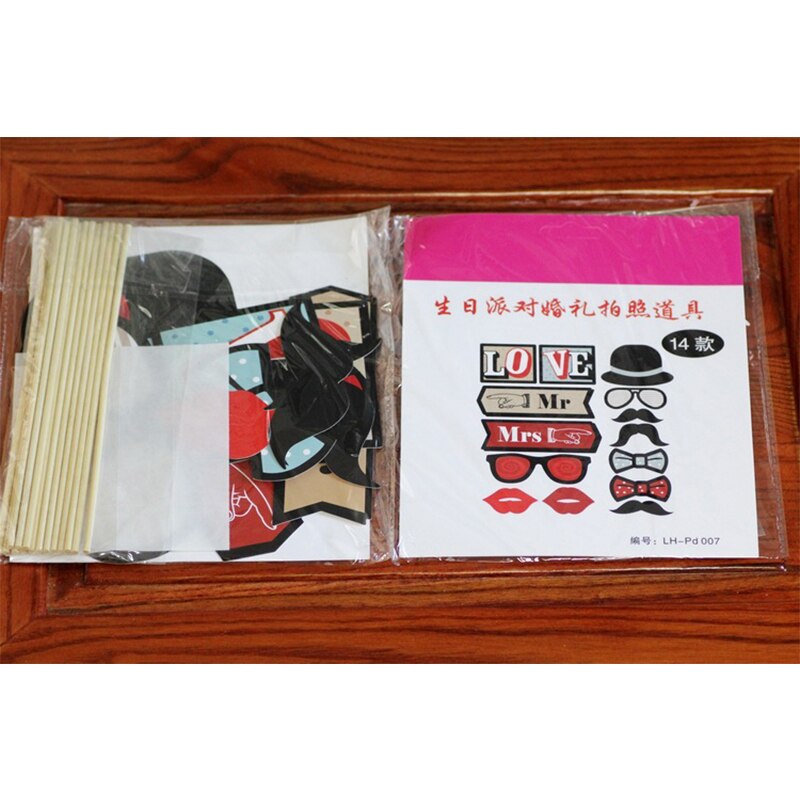 14pcs Fun Wedding Decoration Photo Booth Props DIY... – Grandado