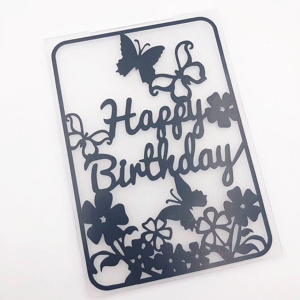 PANFELOU Happy birthday Embossing folders Plastic ... – Grandado