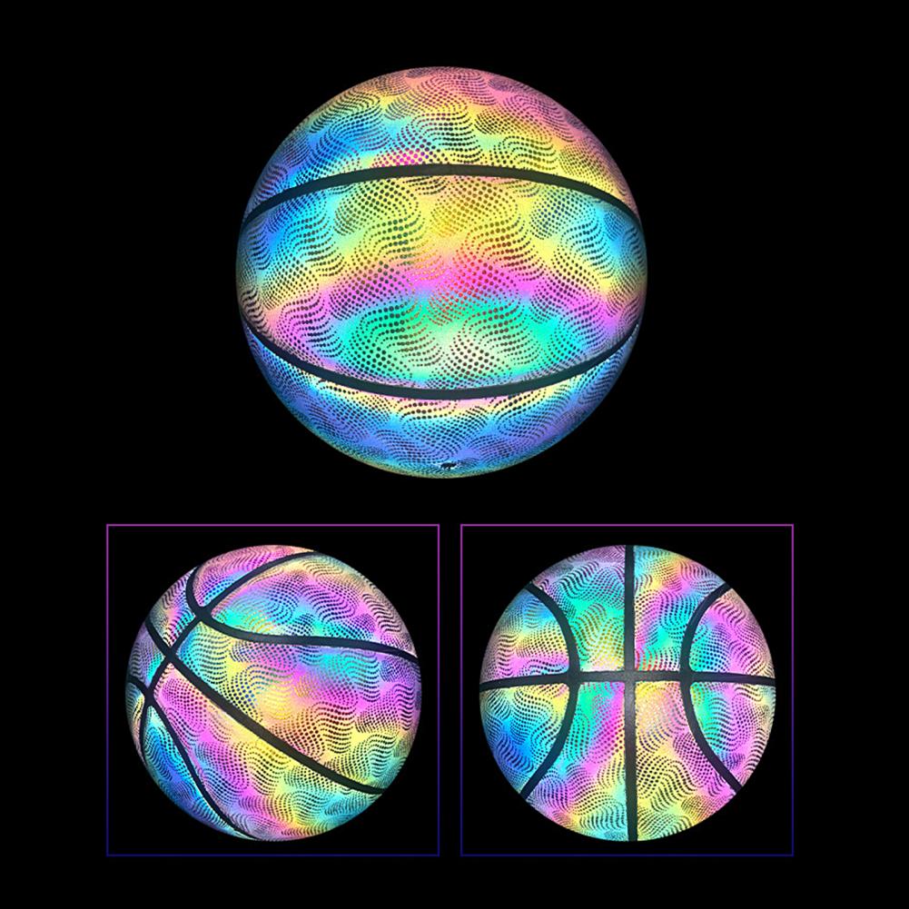Holographic Glowing Basketball Reflective Luminous... – Grandado