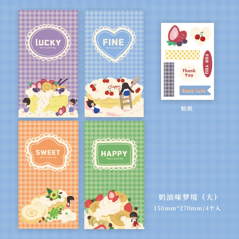 4pcs/pack 27cm bag paper bag kraft paper letter st... – Grandado