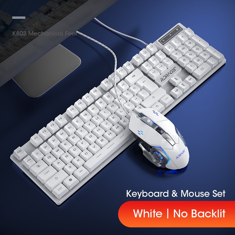 Wired Gaming Keyboard Mouse Gamer Kit PC Gamer Mec... – Vicedeal