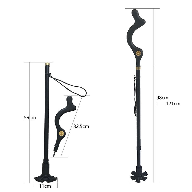 Safety Elderly Walking Stick Telescopic Canes Crut... – Grandado