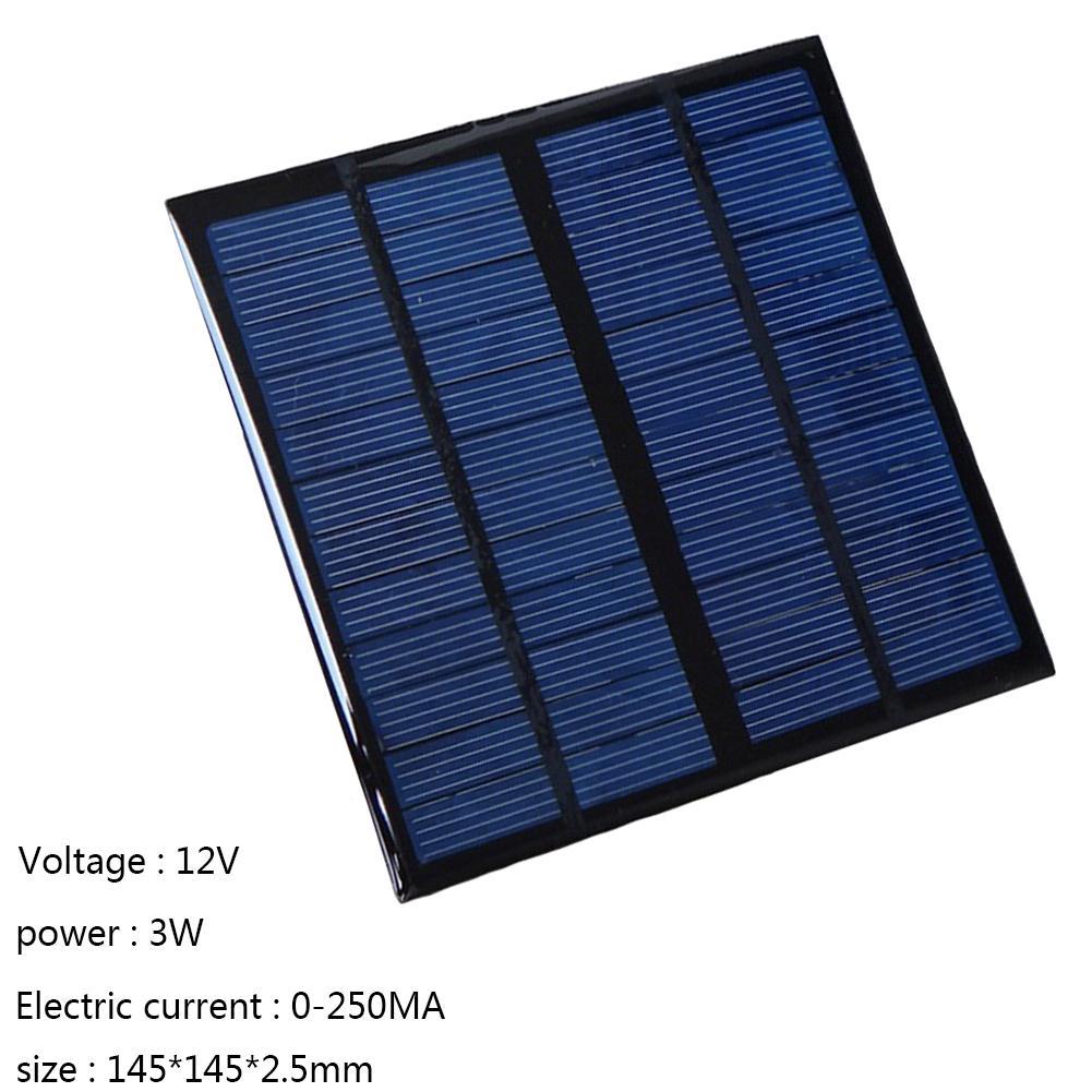 3W 12V 250mA Polycrystalline Silicon Solar Panel S... – Grandado