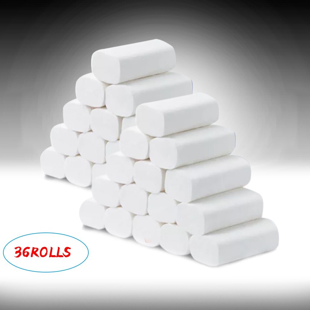 White Toilet Paper Toilet Roll Tissue Roll Pack Of... – Grandado