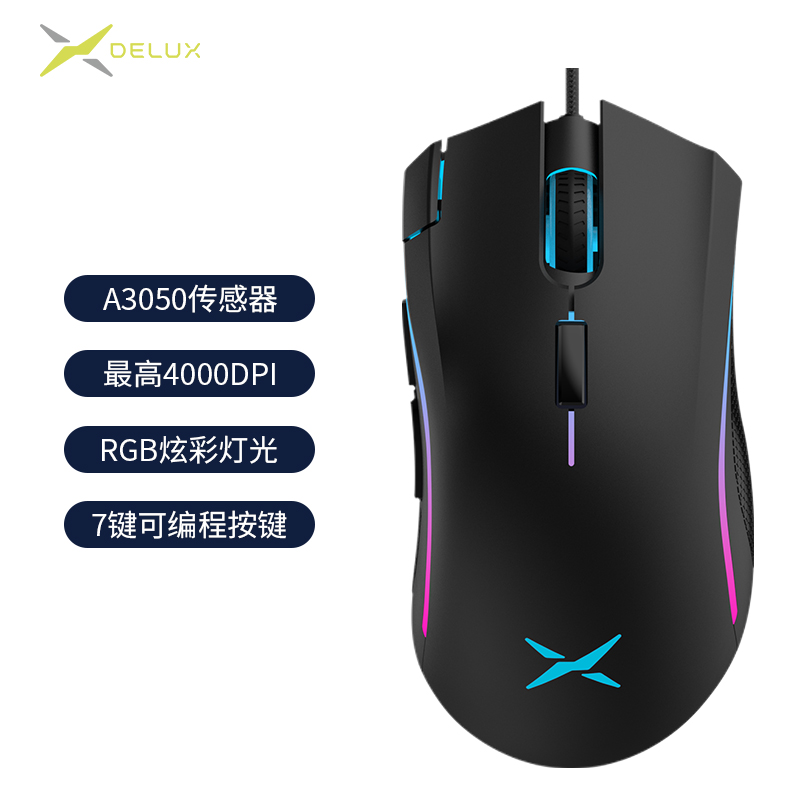 DeLUX M625 Gaming Muis Ergonomie RGB A3050 Hoge pr... – Grandado