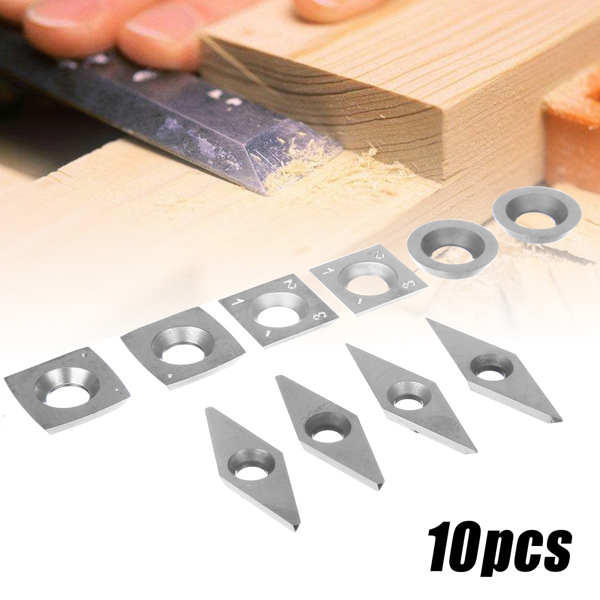 10pcs Carbide Inserts Set Diamond Cemented Bit Acc... – Grandado