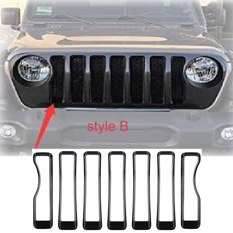 7PCS Front Grille Grill Insert Cover Trim Wrangler... – Grandado