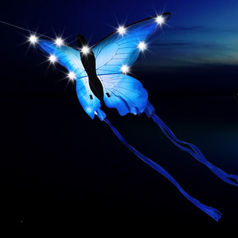 Large135cm Blue Butterfly LED Kite Single Line Bir... – Grandado