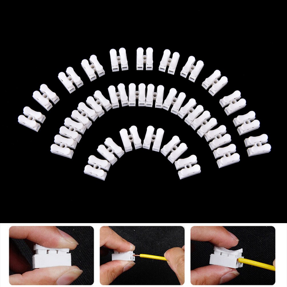 30Pcs/pack Mini type 2 Pins Electrical Cable Conne... – Vicedeal