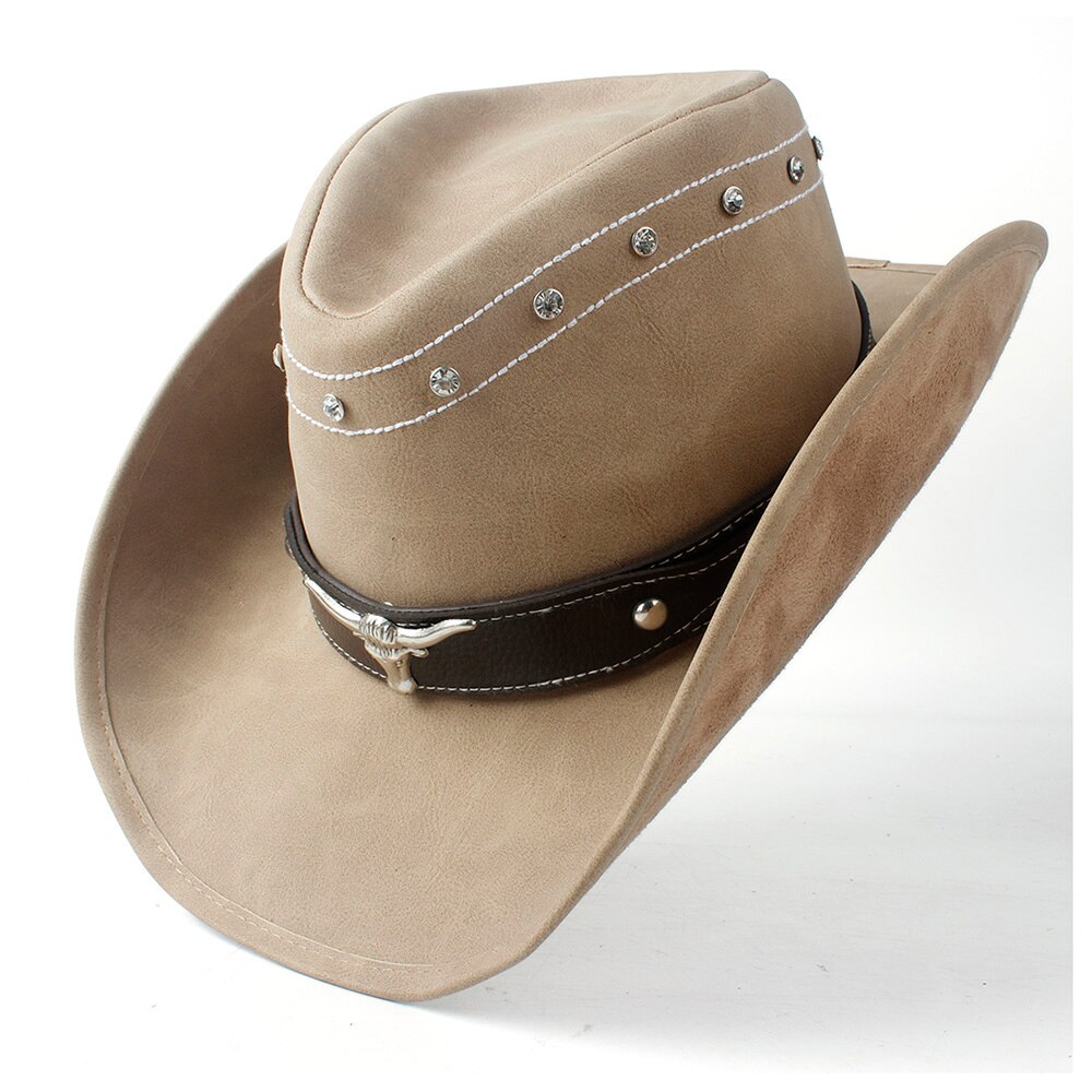 Leather Men Western Cowboy Hat For Gentleman Cowbo... – Grandado