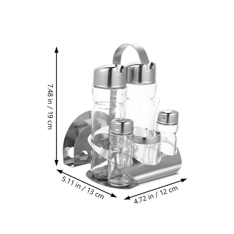 1 Set Stainless Steel Seasonings Bottles Spice Sto... – Grandado